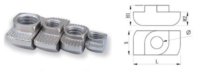 Mutter für T-Nut KEA-40-M6 | Metalsteel